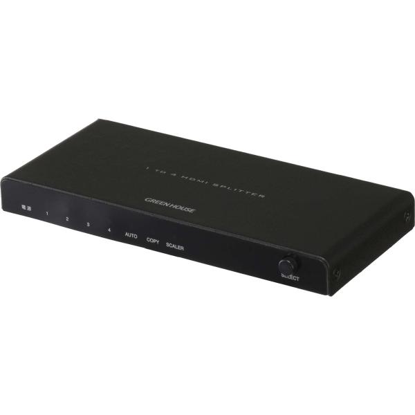 GH-HSPJ4-BK     1つのHDMI機器の画像を4つのテレビに映しだすHDMI分配器