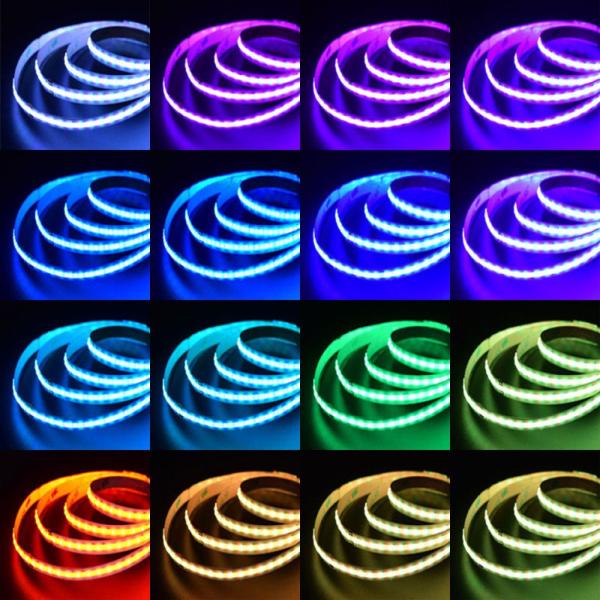 COBTP3M-RGBR    リモコン操作で16色のカラー切替ができる、どこでも貼れるCOBテープライト 3m RGBR