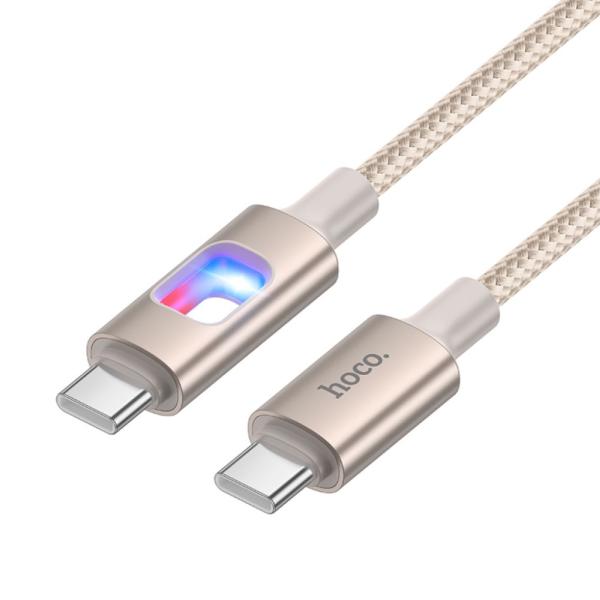 U144-CC-GD      RGBイルミネーション搭載、USB2.0対応、PD60W高速充電のUSB-C to USB-Cケーブル ゴールド