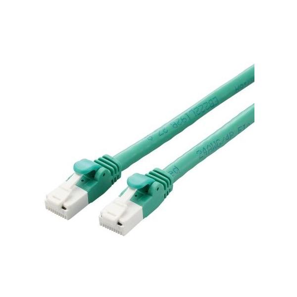 LDGPATGN3RS     グリーン。3.0m。Cat6A対応LANケーブルのスタンダードタイプ。ツメ折れ防止プロテクターと屈曲に対する耐久性が高いコネクターを採用