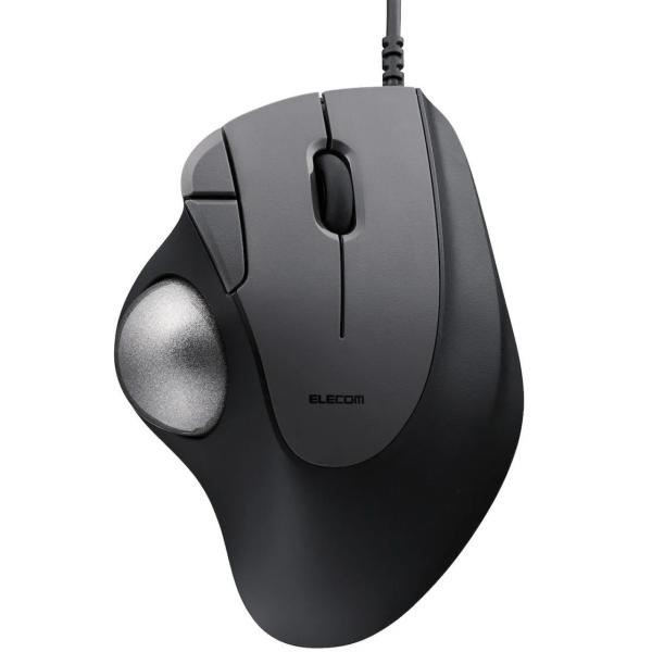 MIT10URBK       ブラック。36mm大型ボールを採用した、親指操作タイプのトラックボールIST。人工ルビー支持の有線モデル。