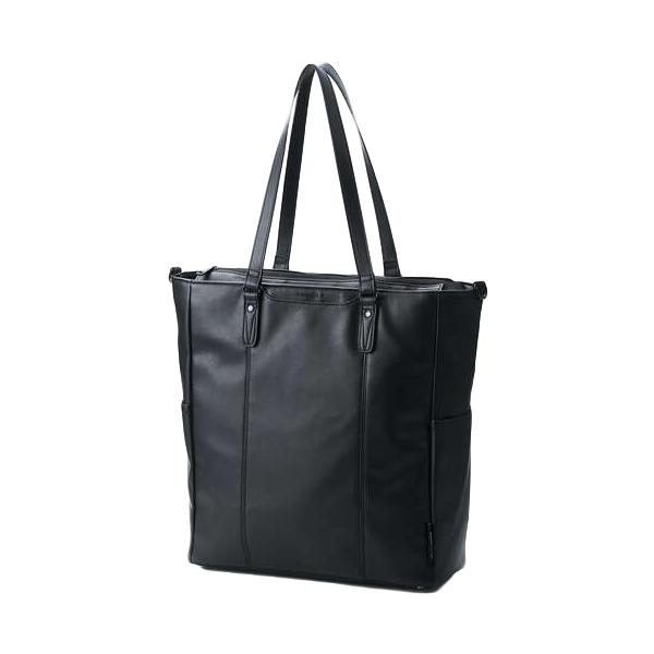 BMTBSLV01BK     ショルダーベルト付きで持ち方が選べる2WAYタイプ！A4サイズ対応。ORGULLO(オルガロ)シリーズの大容量トートバッグ