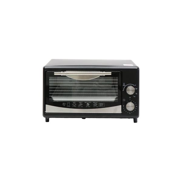 ピザも焼けるワイドサイズ 860wヒーターでサクッと焼ける HOV09B          23cmのピザが焼けるワイドな庫内！860wヒーターでサクッと焼ける　15分タイマー機能付き