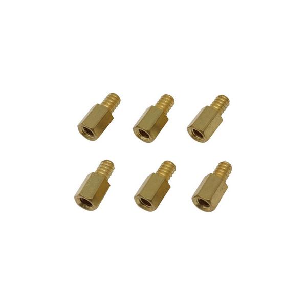 PB021C          マザーボードをケースに固定する際にネジ穴になるスペーサーです。ネジ側 (オス側) もネジ穴側 (メス側) もインチです。6個入