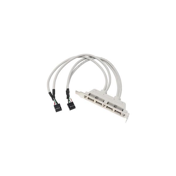 RS004C          マザーボード上のUSB 2.0ヘッダーからリアスロットにコネクタを延長できます。リアスロット用