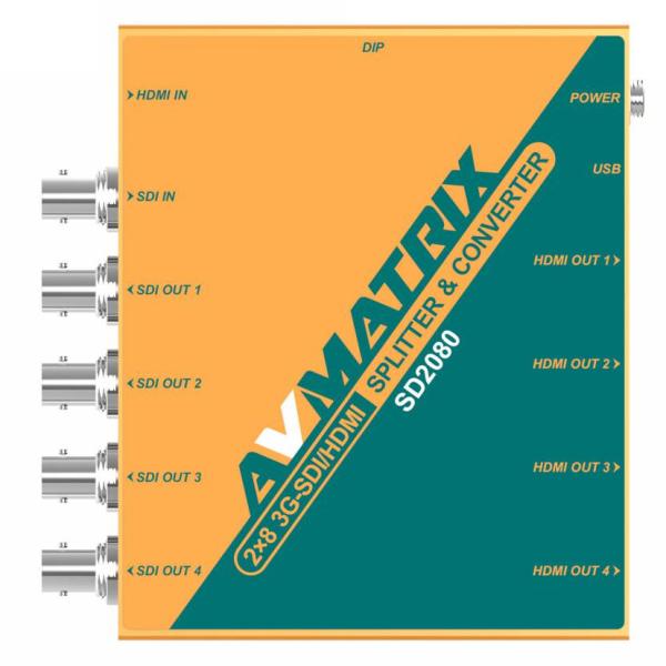 ※キャンセル不可となります ※納期の変動が激しいため、ご注文前に必ず納期お問合せください 【メーカー在庫僅少】 SD2080          SDI 4系統とHDMI4系統の同時分配出力