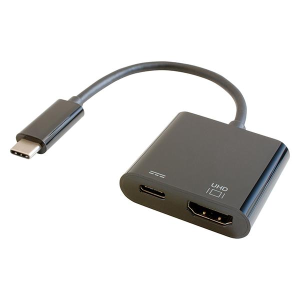 GP-CHDH100/B    Power Delivery 100W 対応！USB-C端子搭載のパソコン/iPhoneシリーズ(16eを除く)で映像出力と充電が同時にできる変換アダプター