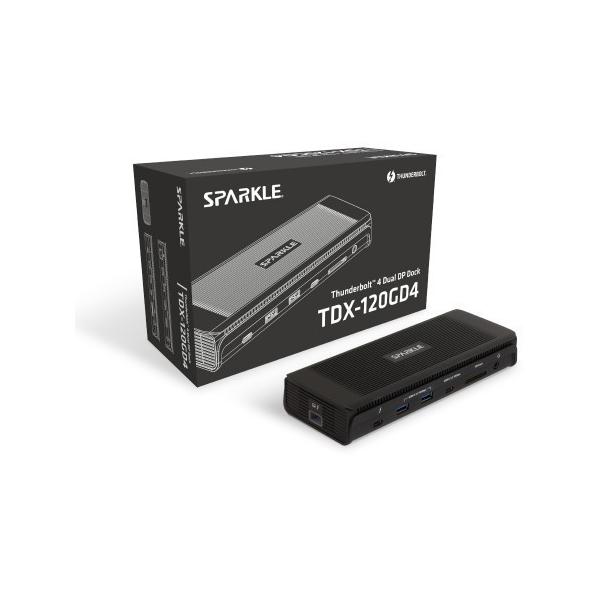 TDX120GD4       USB Power delivery 80W、2.5ギガビットLAN対応。12の接続ポートを搭載するThunderbolt 4ドック