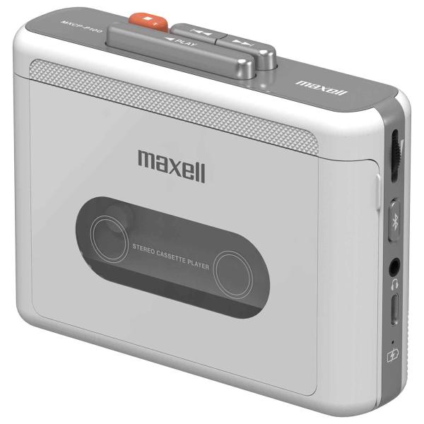 MXCPP100WH      ワイヤレスヘッドホンでも音楽を聴くことができる、充電式ポータブルカセットプレーヤー