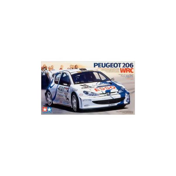 24221           1999年の世界ラリー選手権で活躍したプジョー206 WRC の1/24組み立てキットです。