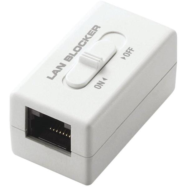 LDDATABLOCK01   ネットワークからのデータ流出、ウイルス感染の予防に!データ通信をオン/オフできるRJ-45中継コネクタ。