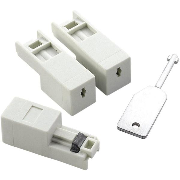 LDLOCKHUB03     LANケーブルのRJ-45コネクタに装着する鍵付きのプロテクタ。LANケーブルの無断使用・誤使用を防止。