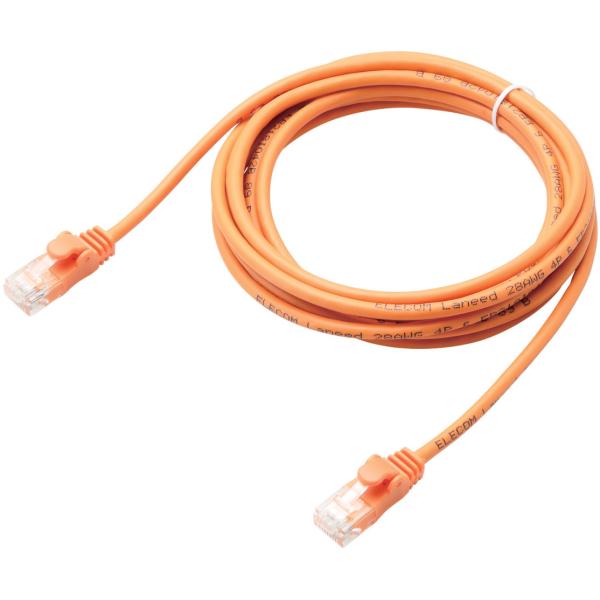 LDGPYDR3        オレンジ。3m。ケーブルがやわらかく、取り回しがしやすいのでスッキリと配線できる！