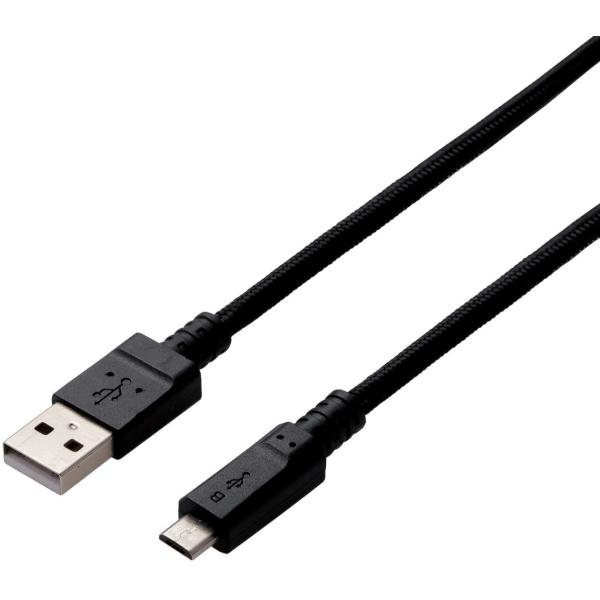 MPAAMBS2U20BK   2.0m。表裏がわかりやすい台形microBコネクタを採用。スマートフォンの超急速充電ができる高耐久microUSBケーブル。