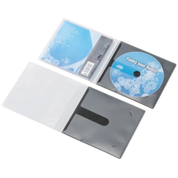 CCDDPC30BK      ジャケット、ブックレット、背タイトルなどを含めてスリムに収納！CD/DVD用ソフトケース