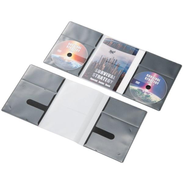 CCDDP2D10BK     ジャケット、ブックレット、背タイトルなどを含めてスリムに収納！DVD用ソフトケース（2 枚収納タイプ）