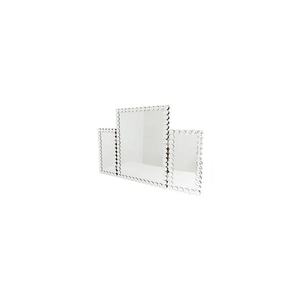 メーカー直送 同梱不可 カード決済のみ対応 沖縄・北海道・離島お届け並びに時間指定不可 83011           【完成品】クリスマス調の装飾が豪華・３面鏡は様々な角度から身だしなみをチェックに便利。