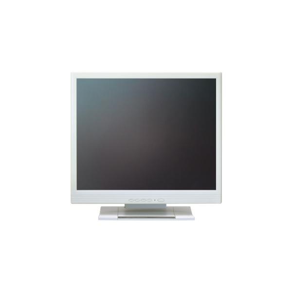 CV732PJW        ホワイト。17型タッチパネル液晶モニター。5線式抵抗膜方式タッチパネル。タッチ通信。メーカーロゴなしデザイン