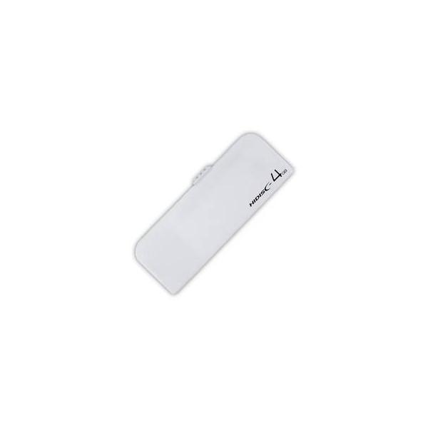 【メール便対応可10個まで】 HDUF116S4G2     USB 2.0 フラッシュドライブ。4GB。ホワイト。スライド式。