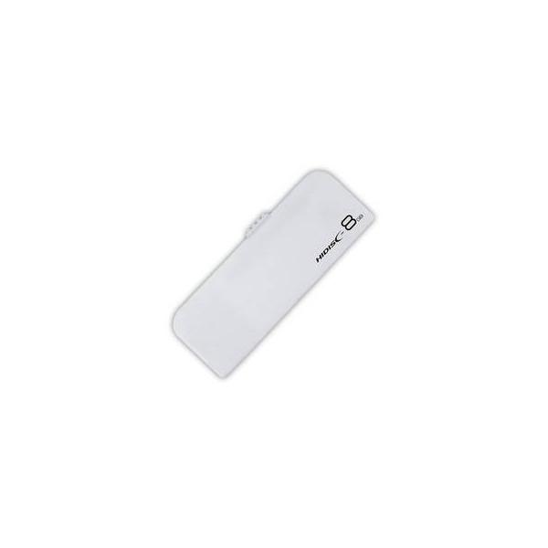 【メール便対応可10個まで】 HDUF116S8G2     USB 2.0 フラッシュドライブ。8GB。ホワイト。スライド式。