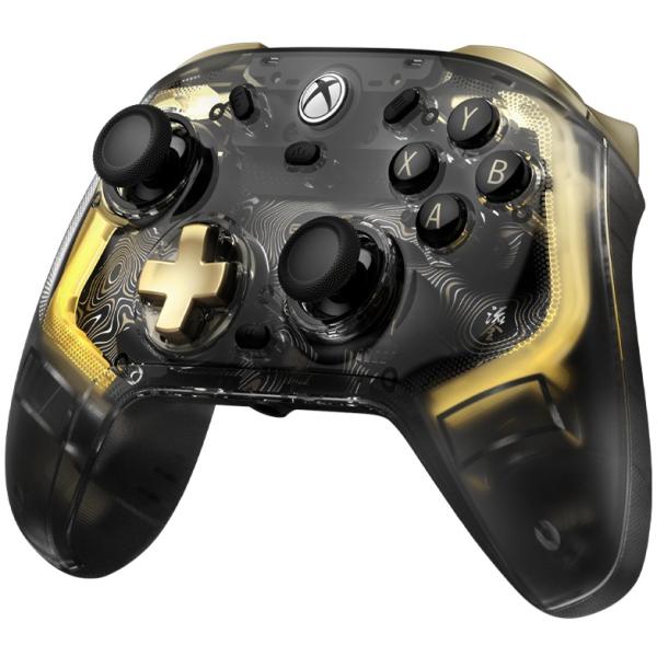 KaleidFlux      XBOX認証コントローラー。RGBライト付きホール効果センサー仕様有線透明ゲーミングコントローラー。メンブレンボタン