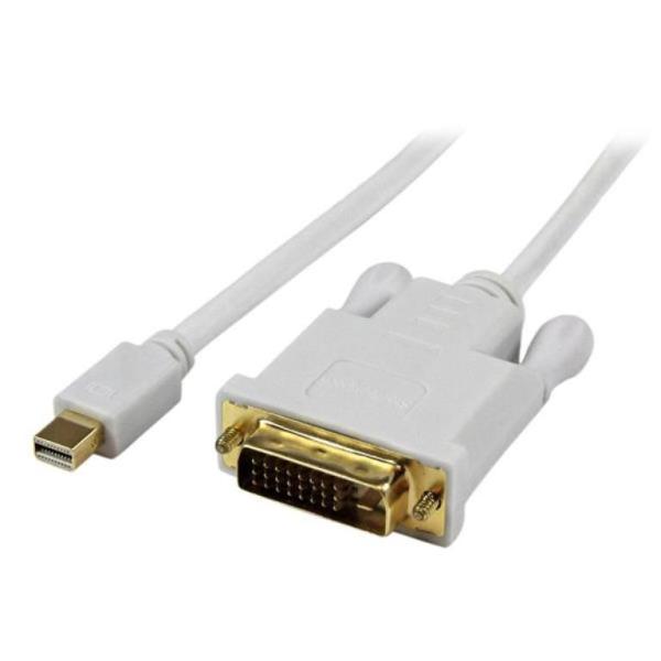 MDP2DVIMM3WS    短めの90cmケーブルで機器周りをすっきり保つMini DisplayPort - DVI アクティブアダプタ