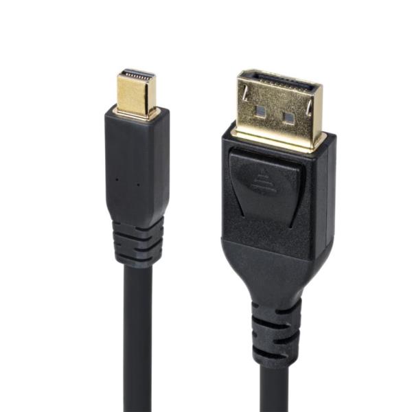 DP14MDPMM10F    Mini DisplayPort-DisplayPort v1.4変換ケーブル(3m)。