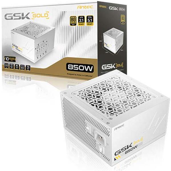 GSK850V2WhiteAT 80PLUS GOLD 認証取得 高効率高耐久電源ユニット