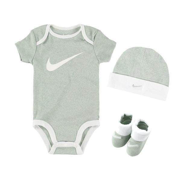 9ヶ月-1歳 ベビー服 ロンパース NIKE SWOOSH HAT/BODYSUIT/BOOTIE 3PC MN0072