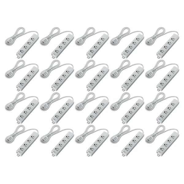 同梱注文不可 法人向け 大量導入 OAタップ 3P 簡易パッケージ エコ包装 TECOH3410NM     3ピン式4個口タイプ。1.0m。「EU RoHS指令」に準拠した環境にやさしい3P式4個口タップ