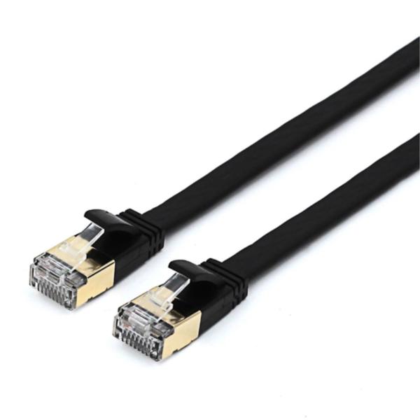 JTLAN8-F30BK    CAT.8 フラットLANケーブル 高速40Gbps/2000MHz高速転送に対応したフラットなネットワークケーブル 3m