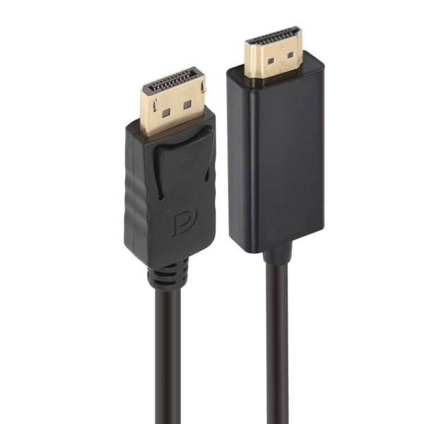 JT-DPHD1M-BK    DisplayPortからHDMI接続に変換する4K/60Hz対応のDisplayPort-HDMI変換ケーブル 1m