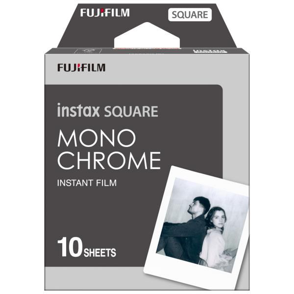 INS SQ MONOCHRO チェキスクエア用フィルム1パック（10枚入り）　フィルムサイズ86×72mm