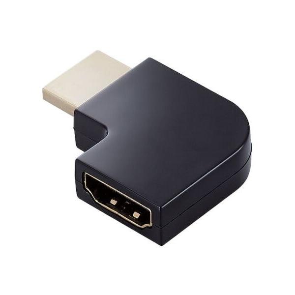 ADHDAABS04BK    HDMI L字型アダプター(左向き)のスリムタイプです。HDMIコネクター付近のスペースが狭くても、左向きにケーブルを出すことができます。