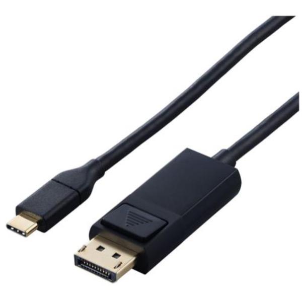 CACCDP10BK2     1.0m。USB Type-CポートをDisplayPortプラグに変換するケーブルです。