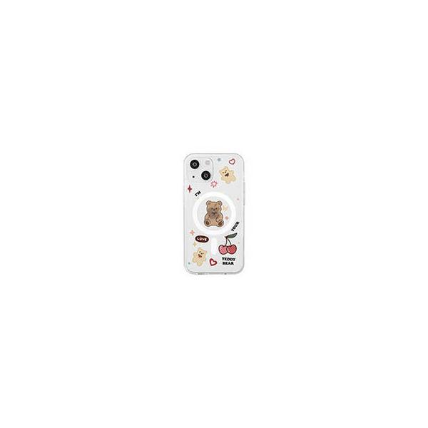 AK23489I14      ユニークなかわいいイラスト/MagSafe対応クリアケース/ポリカーボネートとTPUのハイブリッド/四隅にエアクッション付きで衝撃吸収/変色の