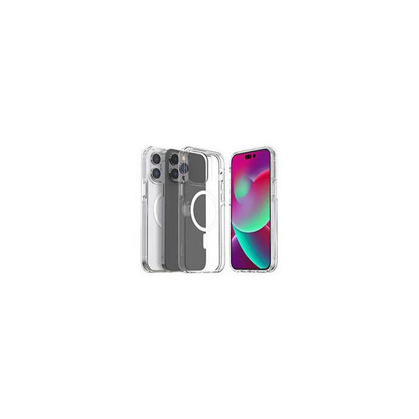 AR24705I14PM    マグネット搭載のMagSafe対応クリアケース/ポリカーボネートとTPUのハイブリッド