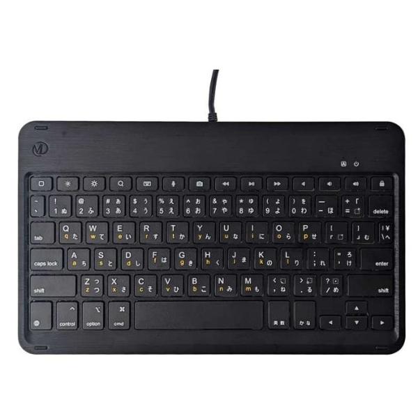 MDSUCKB02BK     ブラック。超薄型軽量iPadOS対応 Type-C有線キーボード（JISかな配列タイプ）。