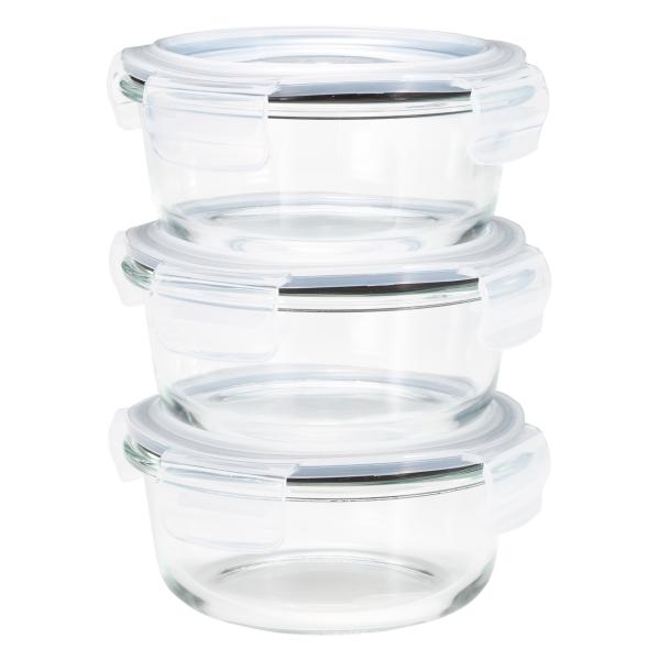 468632          耐熱ガラスで食材保存に便利なラウンドタイプ3個セット
