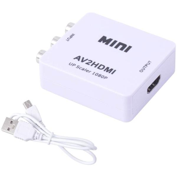 【メール便対応可1個まで】 ATHA25CWH       レトロゲームを遊んだりVHSビデオを見る時に便利な、コンポジット信号をHDMIに変換するアダプタ