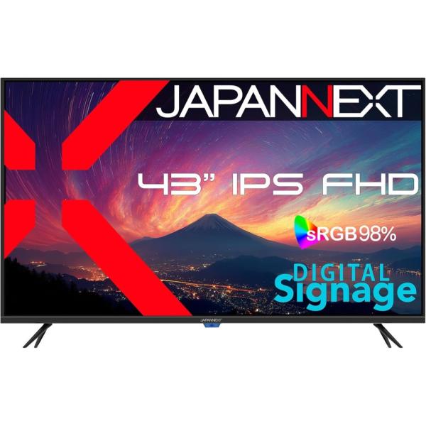 単品購入のみ可（同一商品であれば複数購入可） 軒先渡し クレジットカード 代金引換決済のみ JNIPS43FHD2U    43インチのIPSパネルを搭載した、フルHD(1920x1080)解像度の大型液晶ディスプレイです。