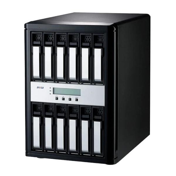 ARC8050T5U12E   Thunderbolt 5 / USB 3.2 Gen 2 to 12Gb/s SAS RAID Storage12台搭載モデル