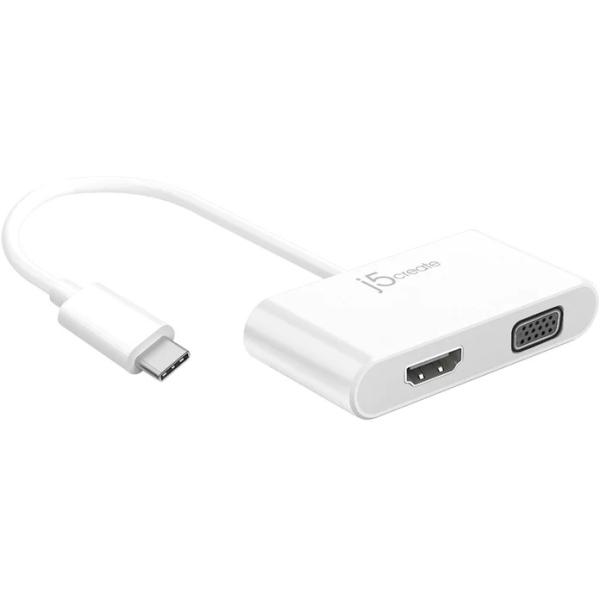 JCA174          パソコンのType-Cポートから簡単にHDMIとVGA端子に変換できるディスプレイアダプターです。