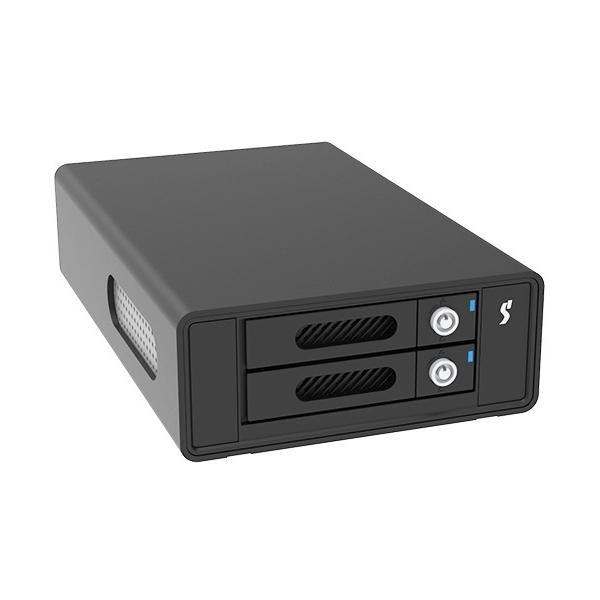 US2-B32         USB 3.2 Gen 2 デュアル M.2 NVMe SSD ストレージ。USB 3.2 Gen 2x2 Type-C (20 Gbps)