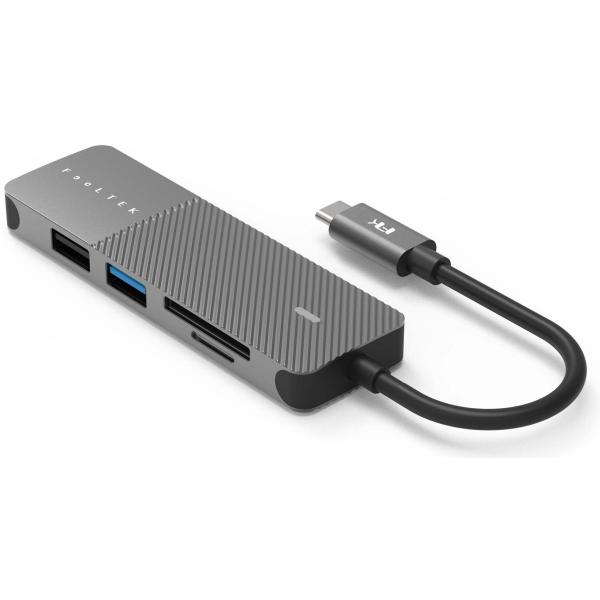 HCM005AP2F      サンドブラスト仕上げがお洒落な超軽量HUB。HDMI。デュアルUSB-Aポート。SDおよびMicroSD高速デュアルカードリーダー搭載。