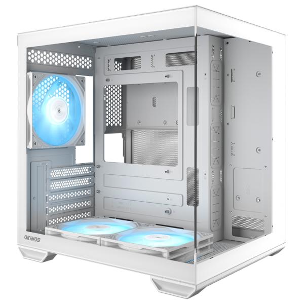 Mirage4ARGBWhit ARGBファン3個標準搭載のMicro-ATX対応ピラーレスPCケース