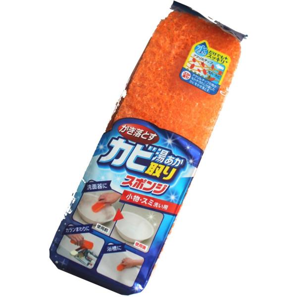 674419          水だけで汚れやカビをかき落とすバススポンジ