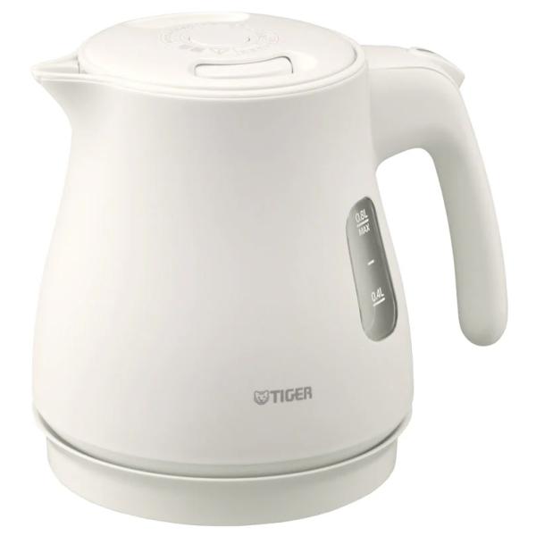 充実の安全設計。 沸くの速すぎ！タイガー 驚速ケトル！ PCVA080WM       置き場所にも困らない蒸気レス電気ケトル。