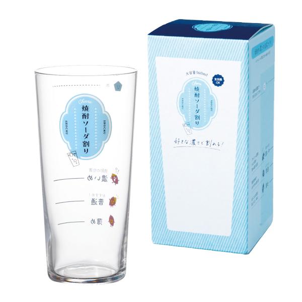 B-00119-J440    炭酸割り 目盛り付き 食洗機対応 日本製 芋焼酎 かわいい