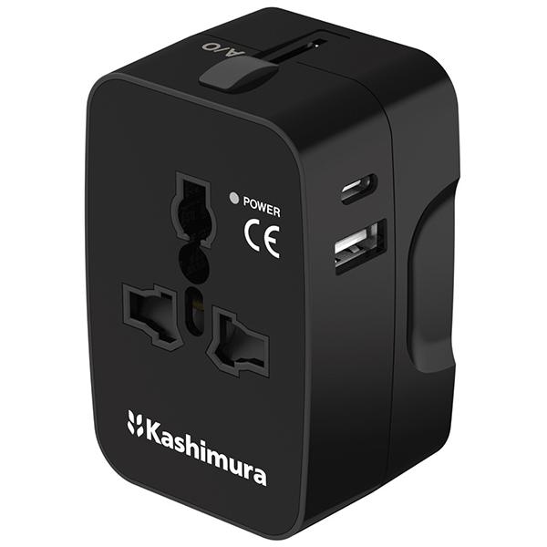 WP-115M         4種類の電源コンセントに対応する変換プラグ。(A、C、O、BF)USB Type-Aポート+USB Type-Cポート搭載。